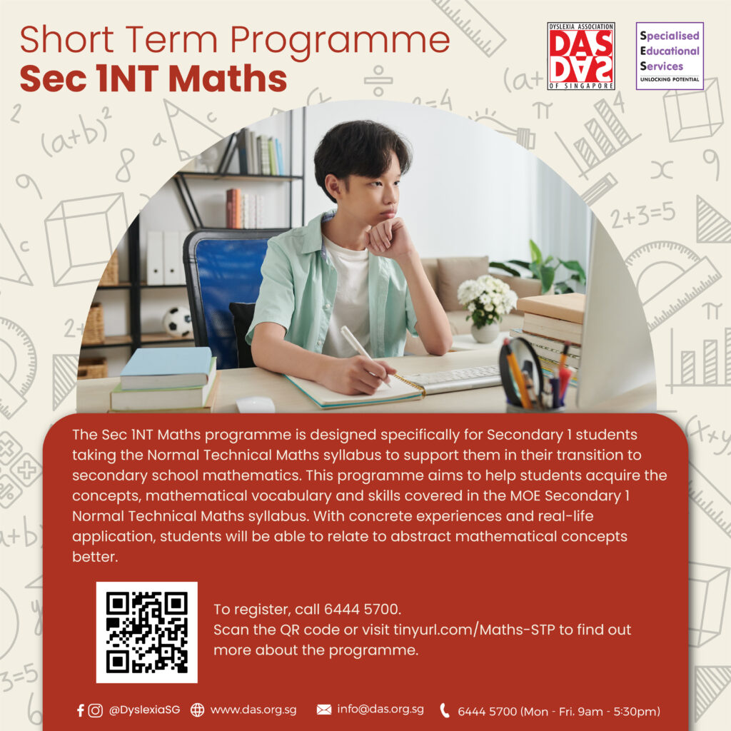 Secondary 1 G1 Maths - Dyslexia Association of Singapore