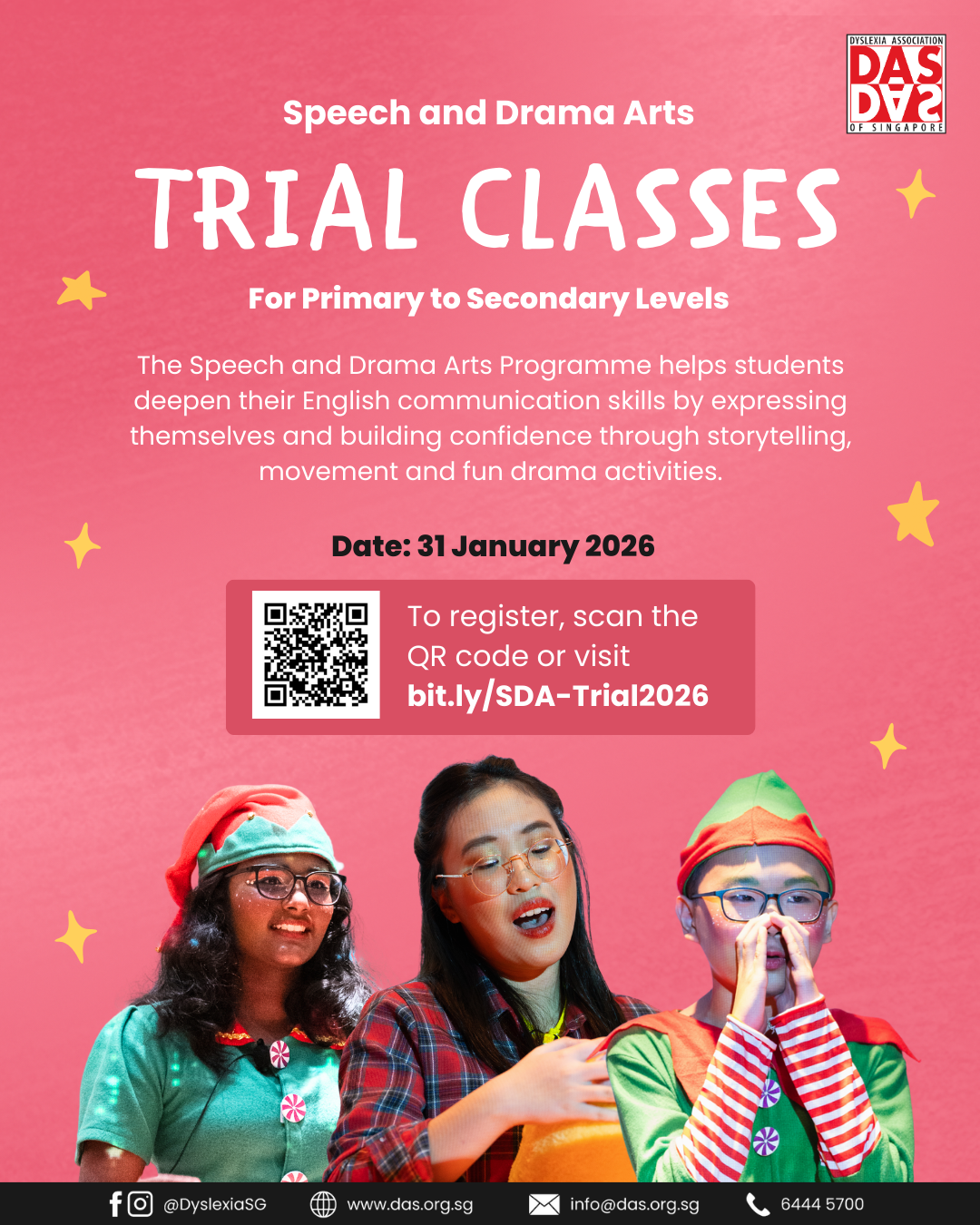 Speech and Drama Arts Trial Class - Dyslexia Association of Singapore