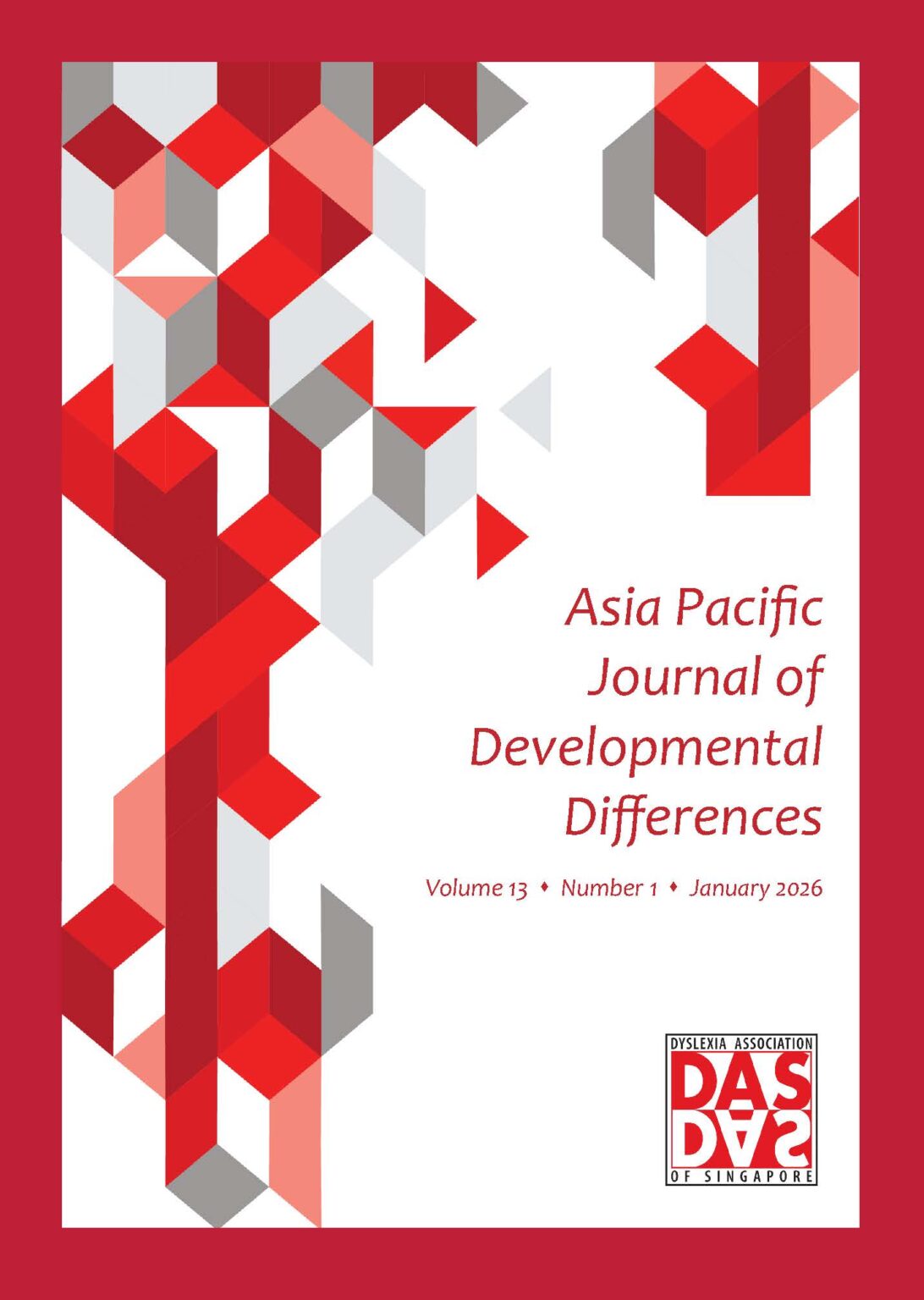 APJDD Vol 13 No 1 (Jan 2026) - Dyslexia Association of Singapore